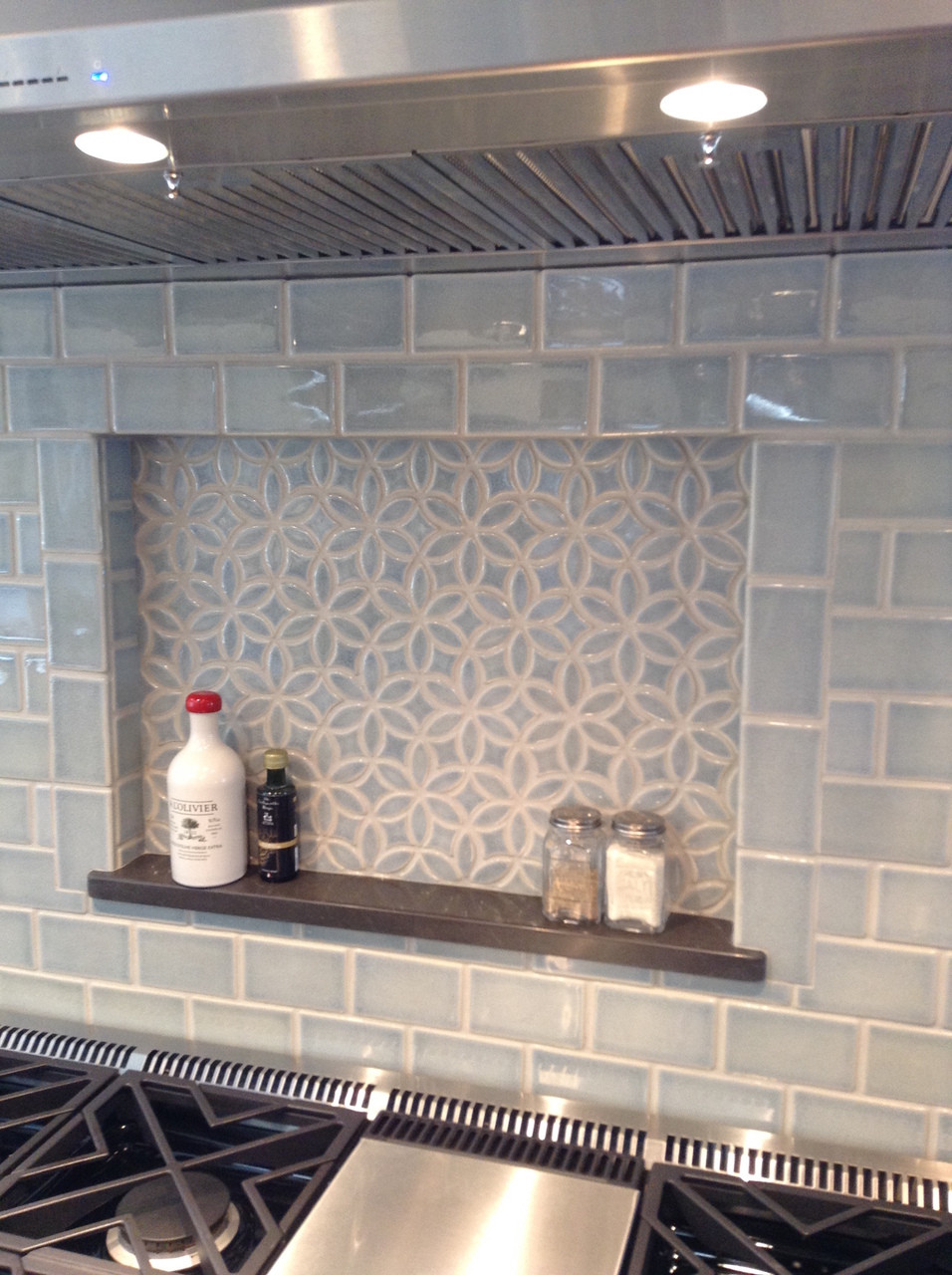Beautiful Blue Kitchen with Bloom Handmade Tile - Julep Tile Company