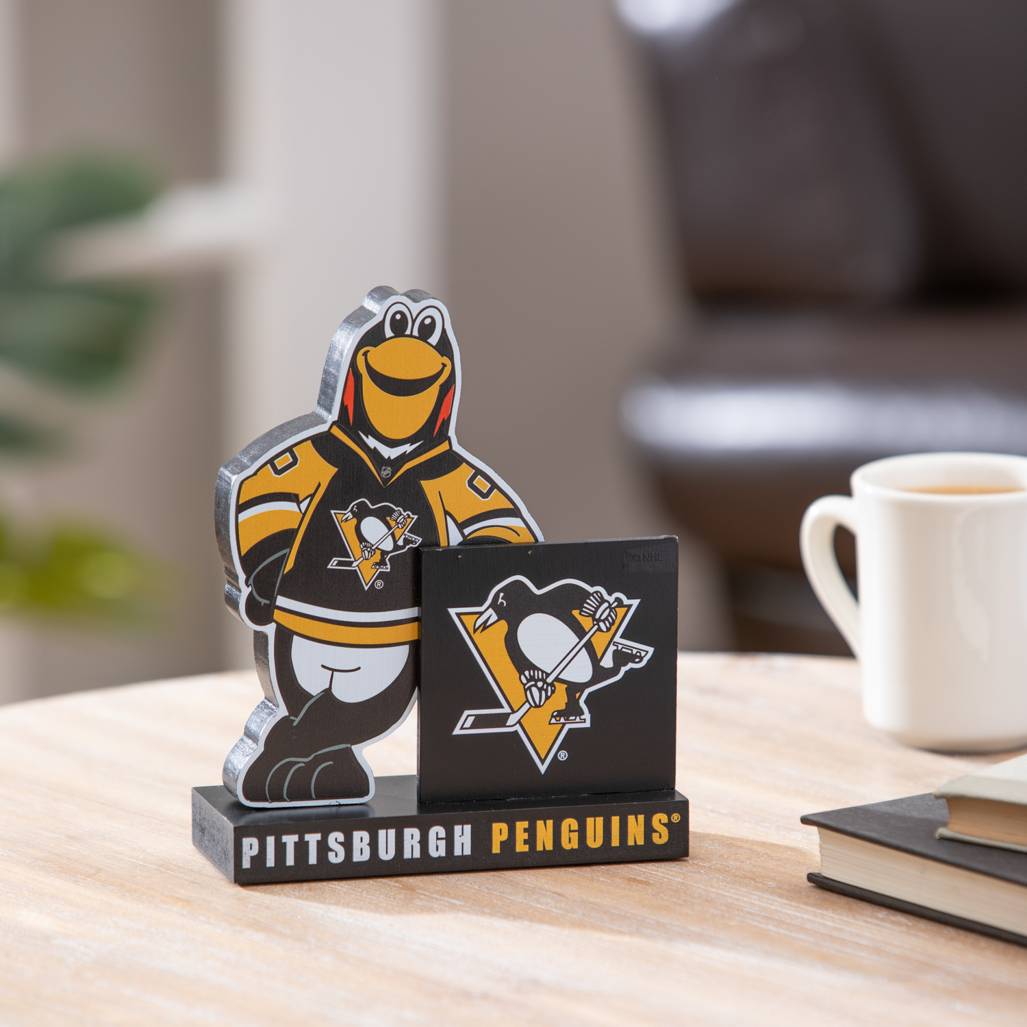 Pittsburgh Penguins NHL 844372 Mascot Iceburgh Wood Desk Sign