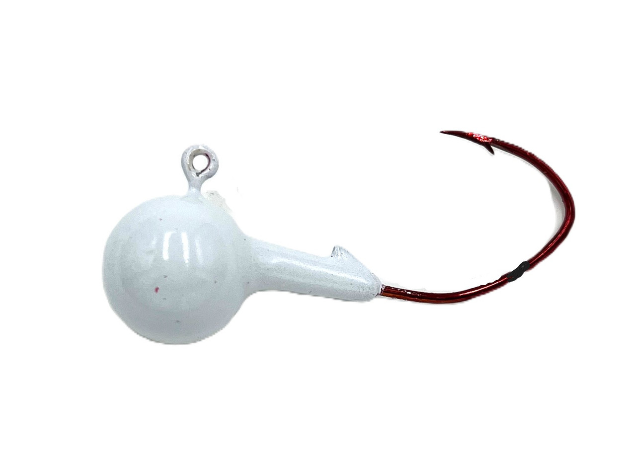 Painted Round Head Jigs with Red Sickle Hooks - Killer Jigs