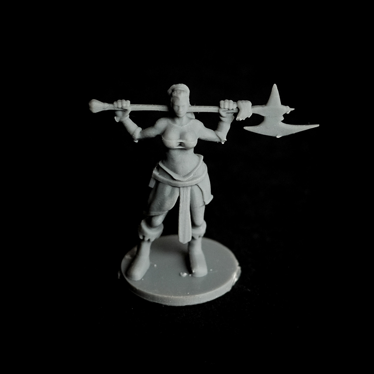 Tiefling Barbarian with Halberd (Female) - The Doyleston Shed