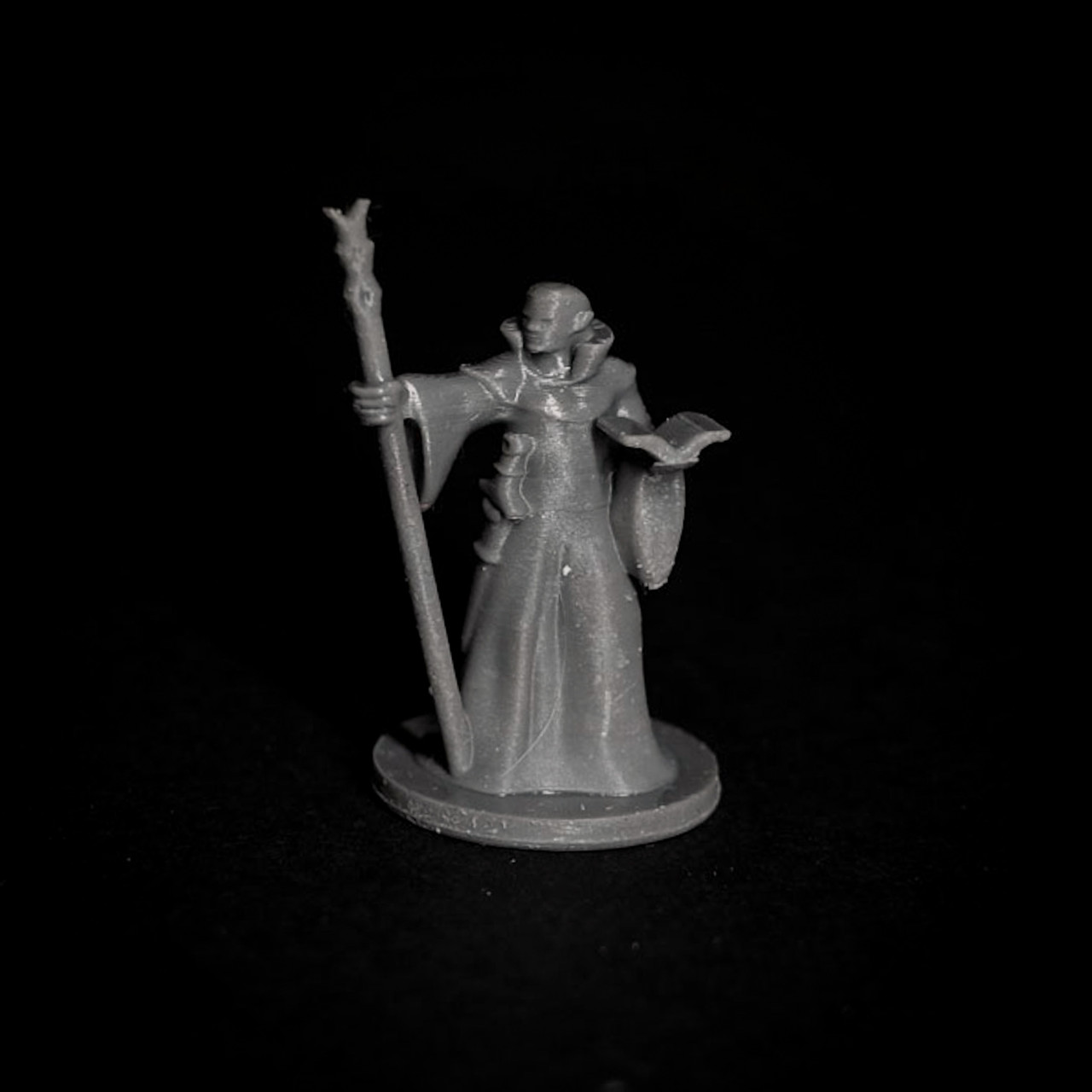 Elf Wizard with book and staff (Robe) - The Doyleston Shed