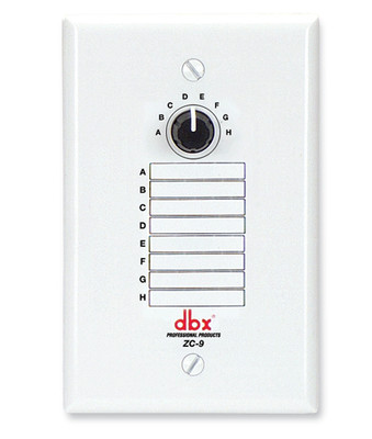 DBX ZC-9 8-Position Wall-Mounted Zone Controller