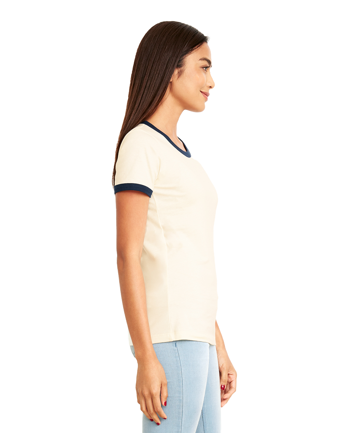 3904 Next Level Ladies' Ringer T-Shirt | BlankTeesUSA