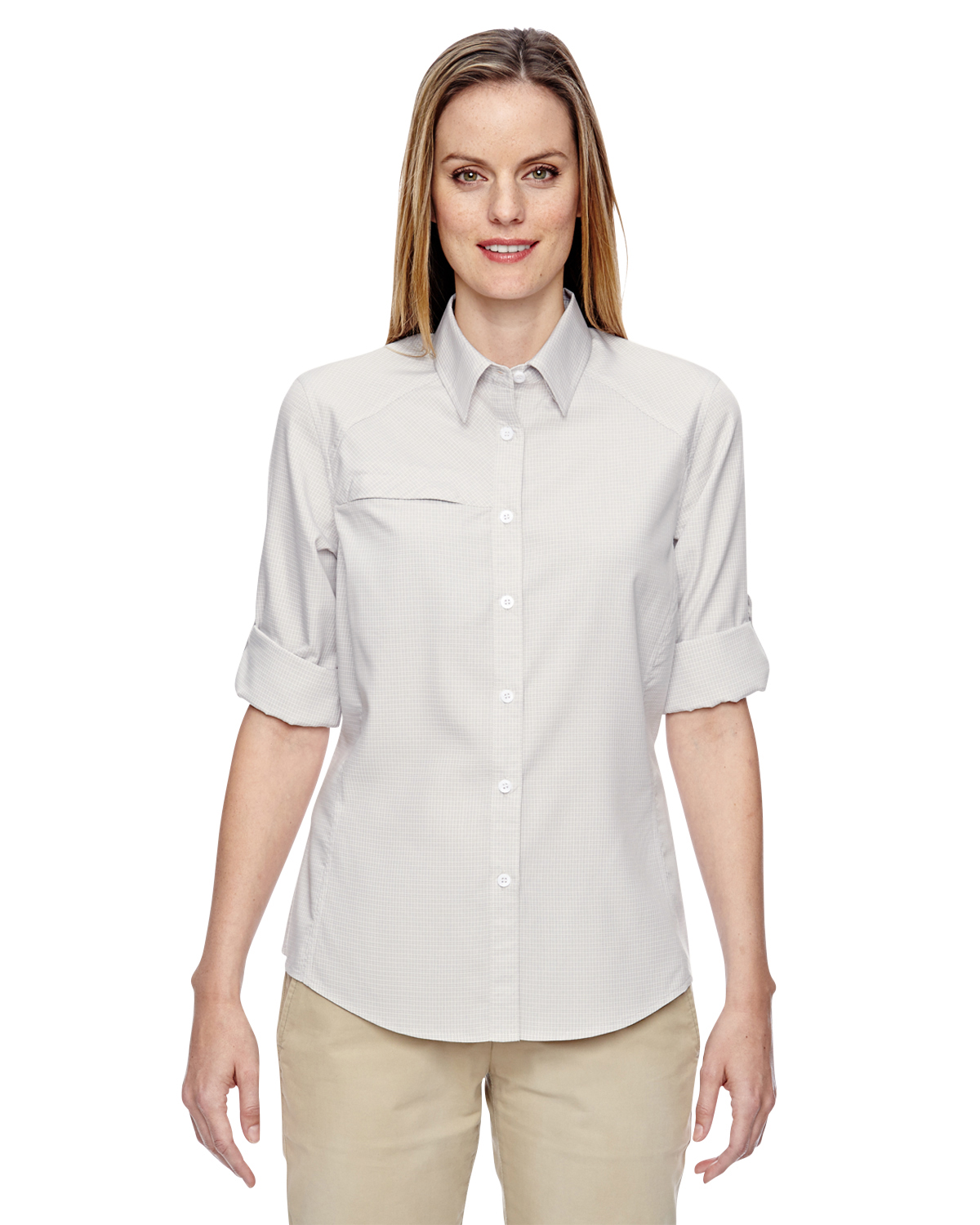 77046 North End Ladies' Excursion F.B.C. Textured Performance Shirt ...