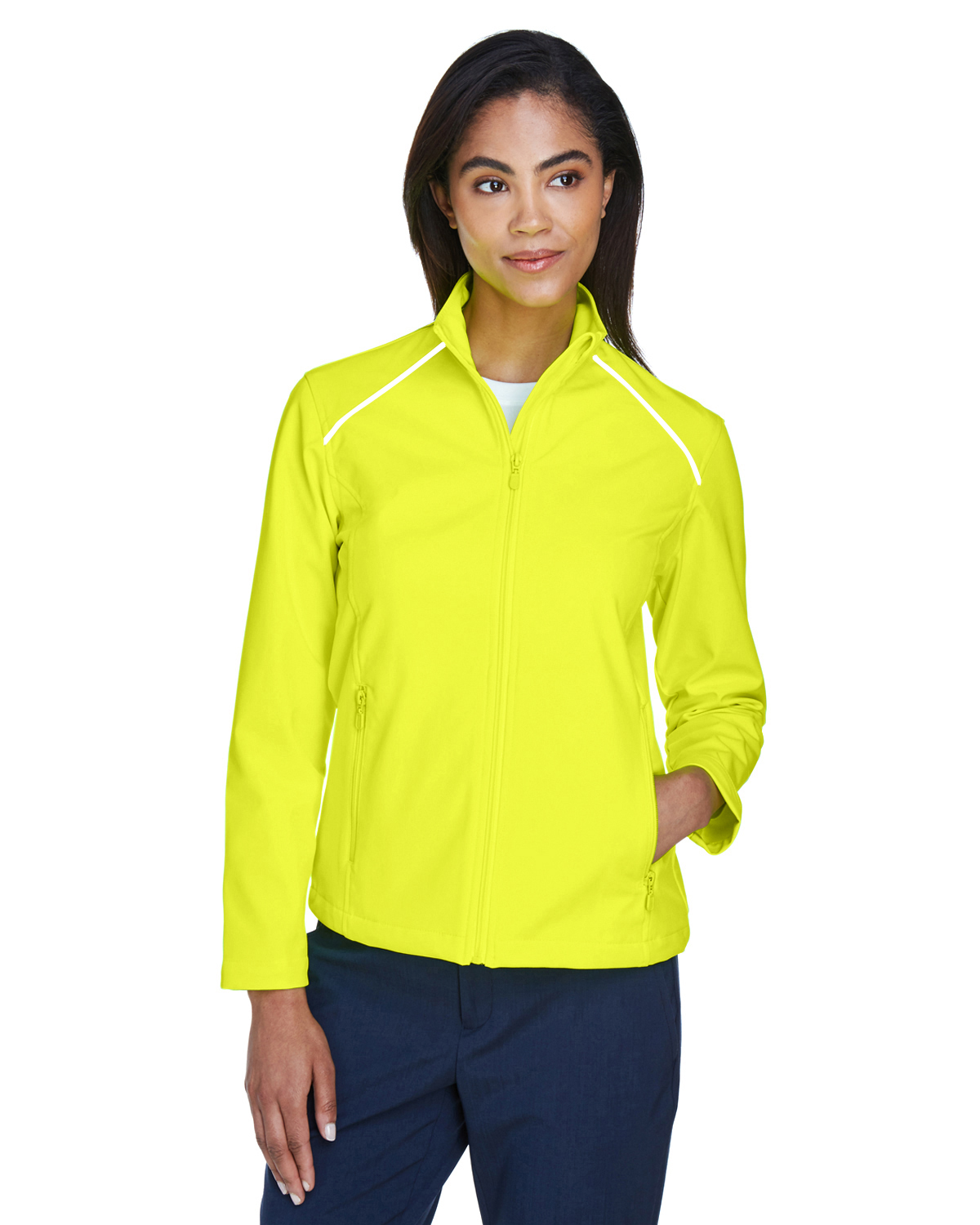 M780W Harriton Ladies' Echo Soft Shell Jacket | BlankTeesUSA