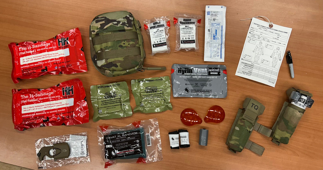 Joint First Aid Kit (JFAK) with OCP Pouch and 2 Gen 7 CAT Tourniquets