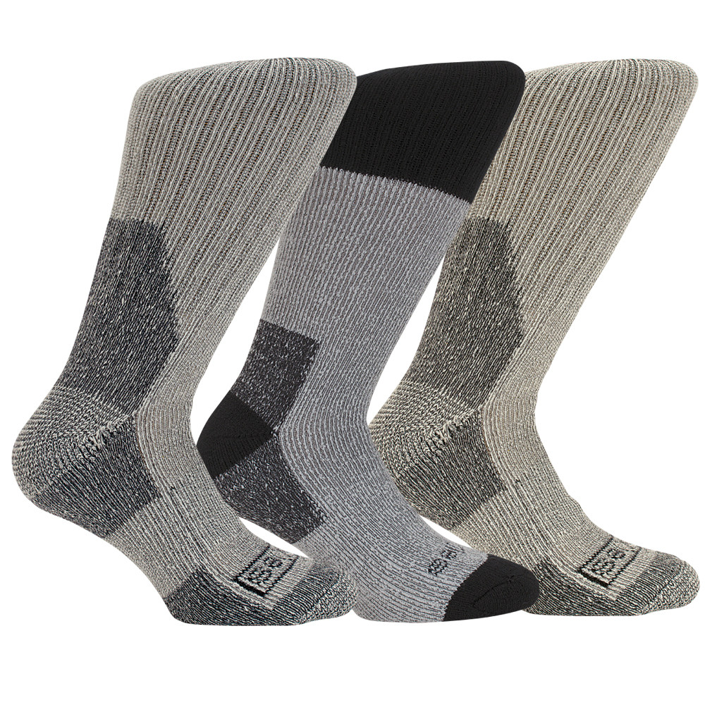 BOOT SOCKS - 3 PACK - GRAY/BLACK