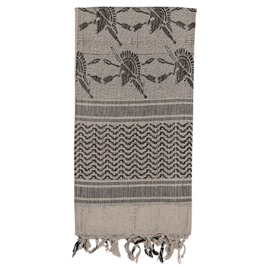 Woven coalition desert scarves-spartan head