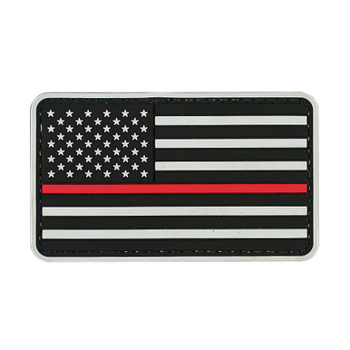 AMERICAN FLAG RED LINE - RUBBER PATCH