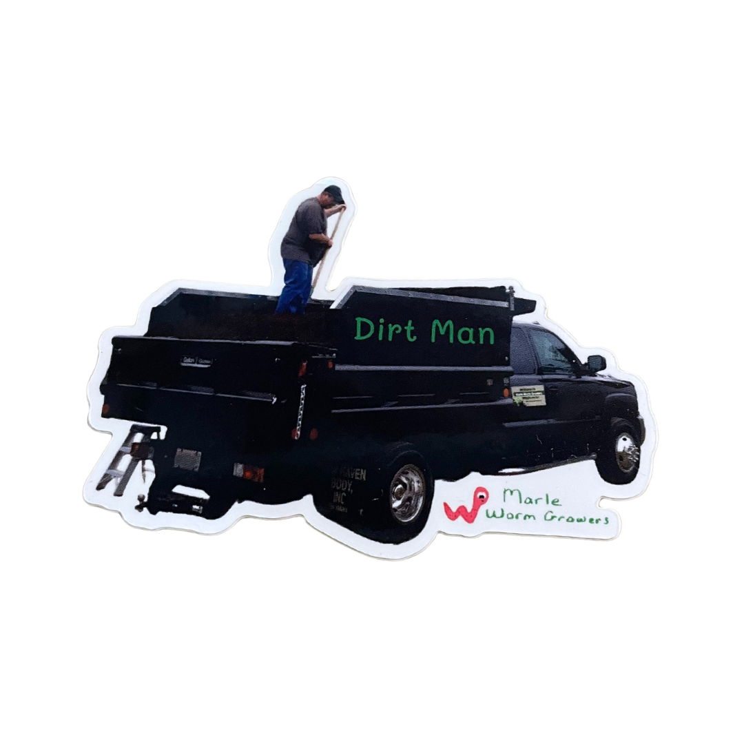 Dirt Man Sticker - Marlé Worm Growers