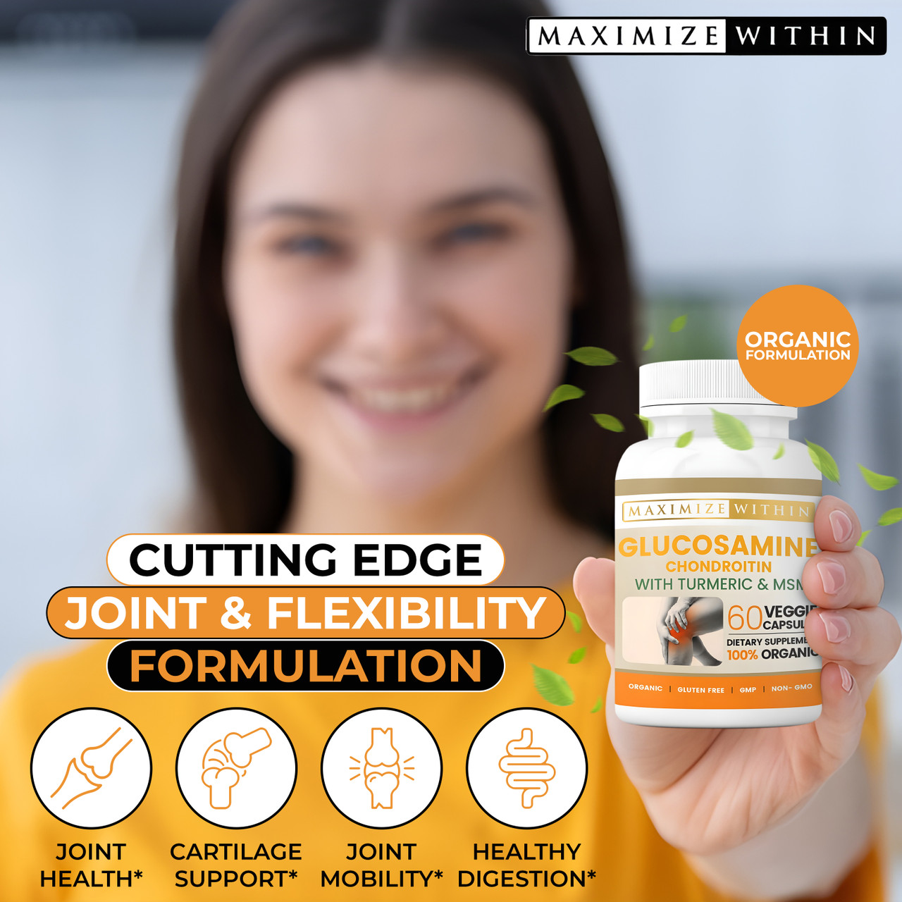 Glucosamine Chondroitin with Turmeric & MSM Supplement - Maximum Slim ...