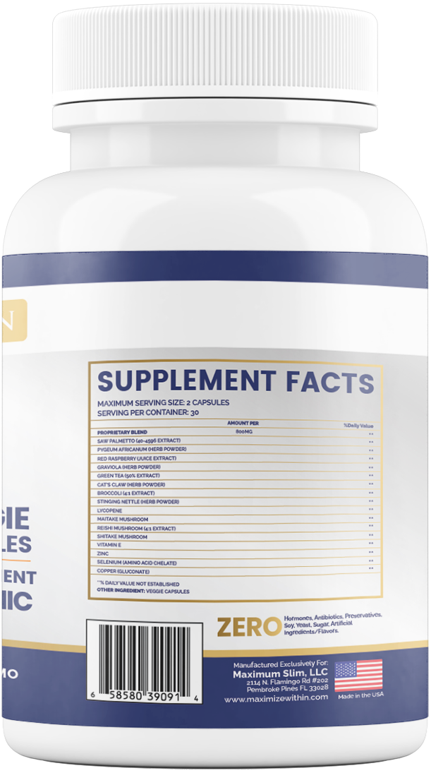 Advanced Prostate Support Supplement - Maximum Slim | Promotes Urinary ...