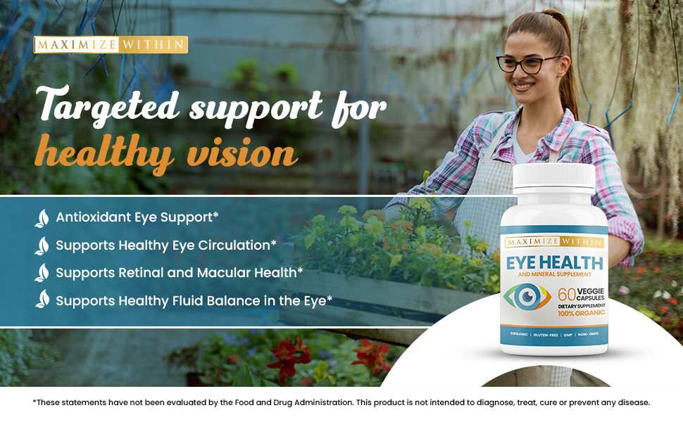 Eye Health & Mineral Supplement - Maximum Slim | Supports Vision ...