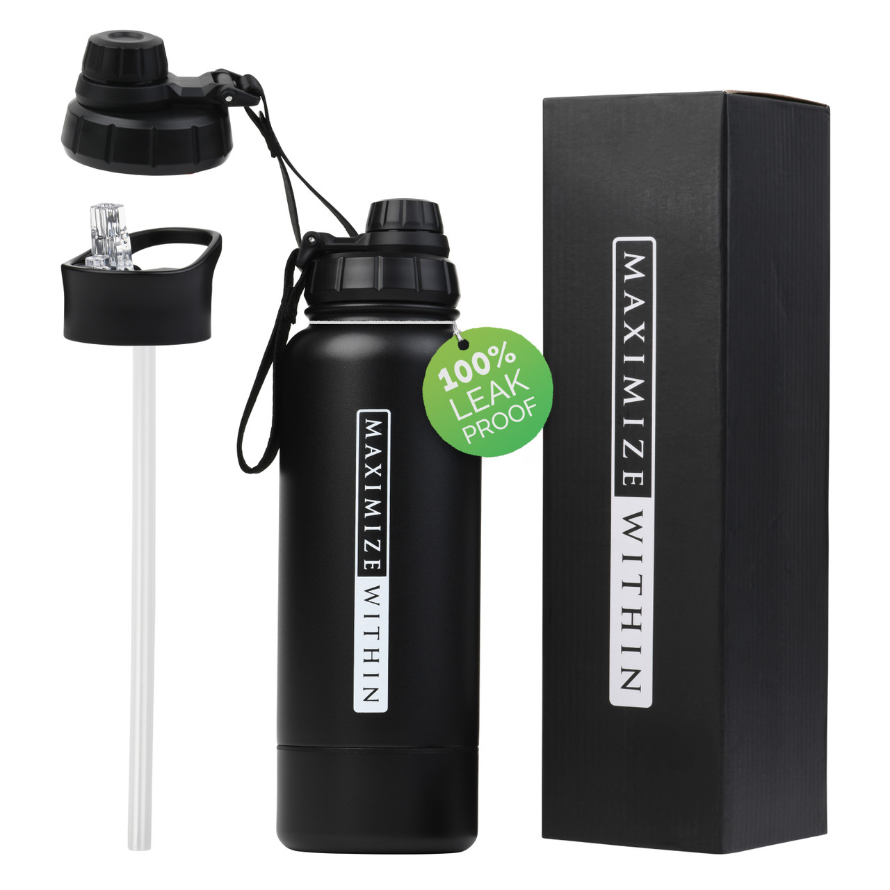 Stainless Steel Water Bottle with Hidden Compartment - Maximum Slim ...