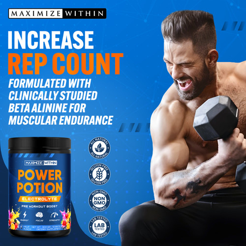 Power Potion Electrolyte Pre-Workout Powder - Maximum Slim | Hydration ...
