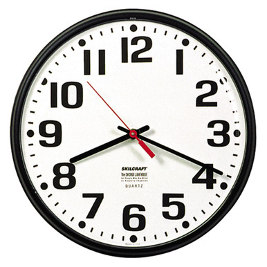 AbilityOne 6645013897958 SKILCRAFT Slimline Quartz Wall Clock, 9.2 ...