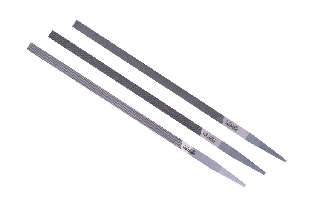 Grobet Extra-Narrow Pillar Files (6 inch), Cuts 0, 1, and 2