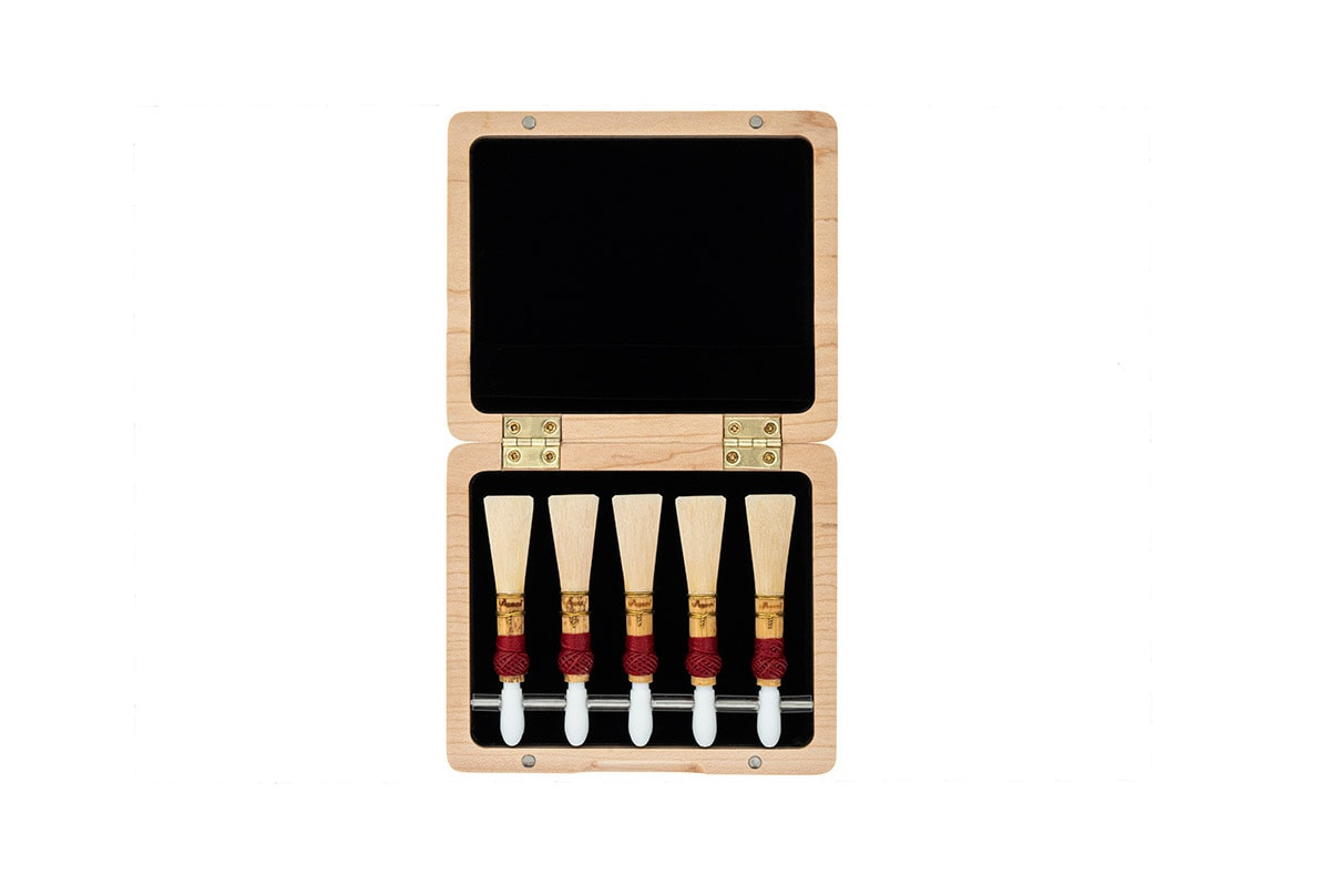 5-Reed Wood Bassoon Reed Cases by Oboes.ch