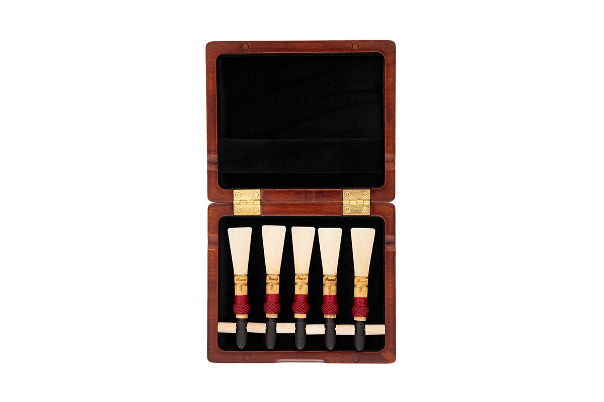 5-Reed Wood Bassoon Reed Cases by Oboes.ch