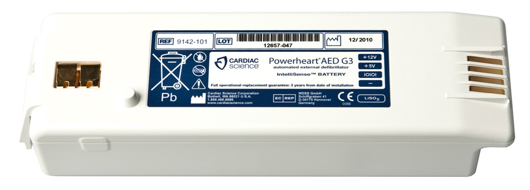 Cardiac Science IntelliSense Lithuim Battery for Powerheart G3 AEDs ...