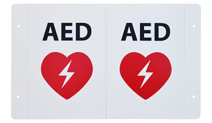 Triangular AED Wall Sign - Enerspect Medical Solutions