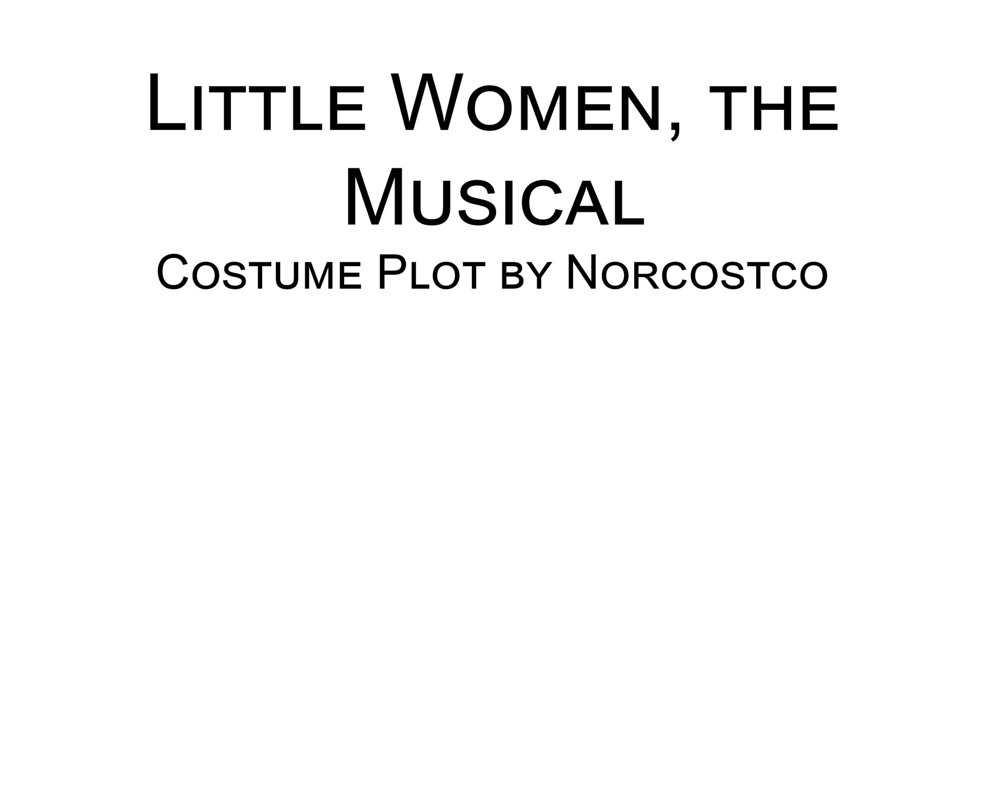 Costume Plots | by Norcostco
