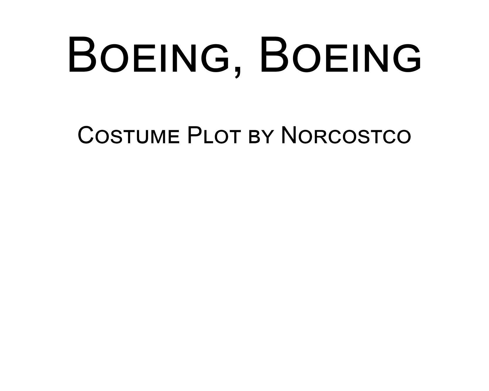 Costume Plots | by Norcostco
