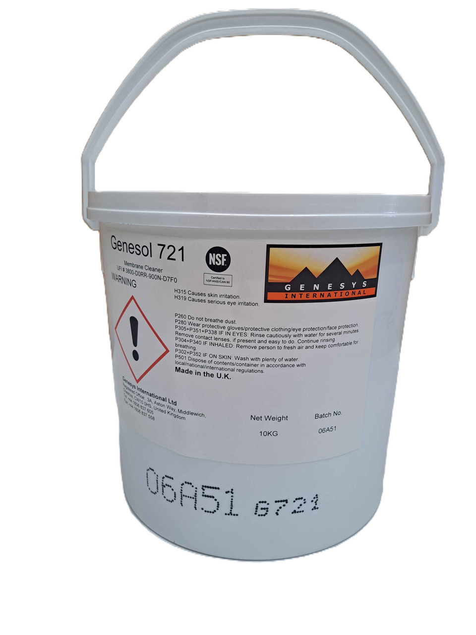 Genesol 721 Membrane Cleaner - low pH for inorganic scale - 10kg ...