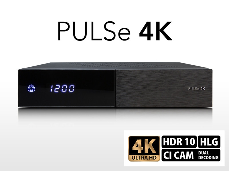 PULSe 4K High-End UHD Receiver DVB-S2X E2 Linux H265 2160p PVR Ready