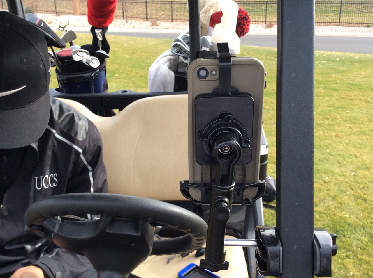 iPhone 6,7,8+, iPhone 12 Mini Golf Cart Mount - Works on push cart too ...