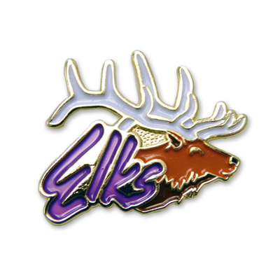 Elks Script with Elk Bust - C. Sanders Emblems