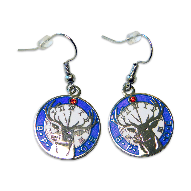 Elks Blue & Nickel Earrings