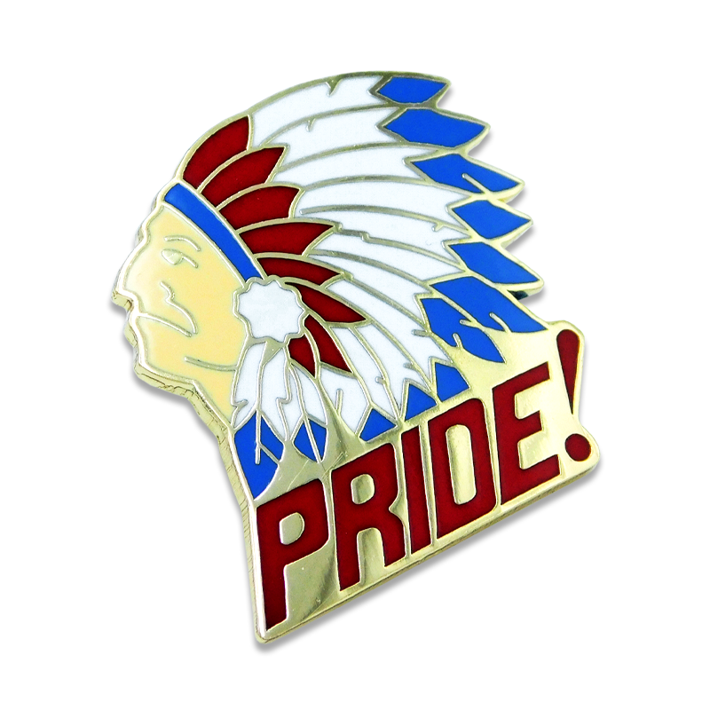 Indian / Chief Pride! Lapel Pin - C. Sanders Emblems