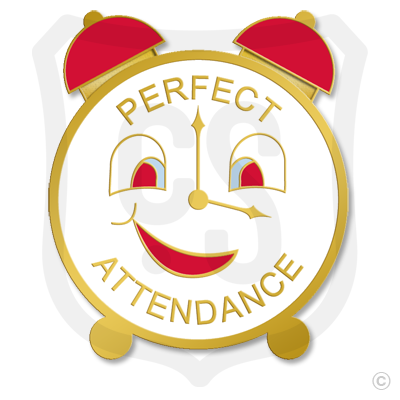 Perfect Attendance - Clock - C. Sanders Emblems