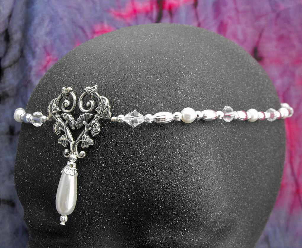 "Jennifer" Medieval Circlet - CELTIC Elven Bridal CIRCLET head piece SCA