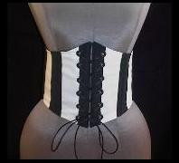 Wide Stripe Waist Cincher medieval renaissance clothing wench