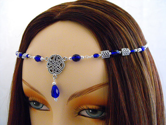 "Aislyn" Medieval Circlet - CELTIC Elven Bridal CIRCLET head piece SCA