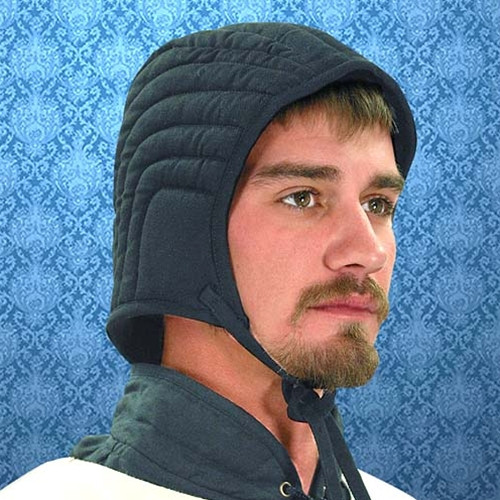 Quilted Arming Cap - renaissance medieval hat armor hat