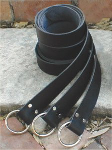 Peasant Medeival Leather Ring Belt accessorie for your ren faire costume