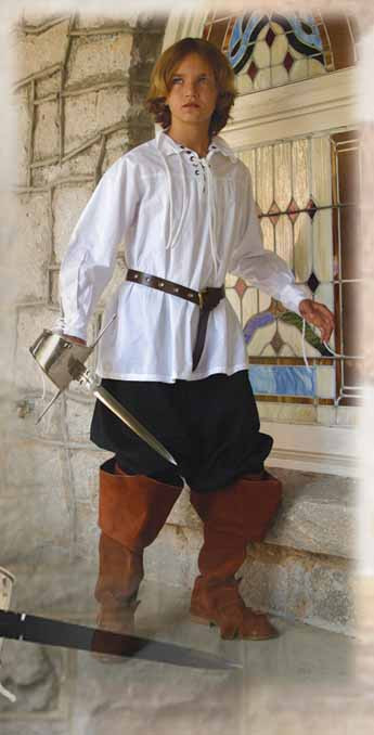 Child's Swordsman Shirt - Renaissance Clothing, Costumes and accessories.