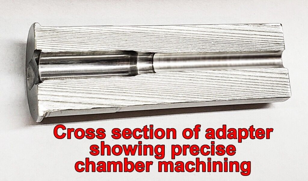 12GA to 17 HMR Shotgun Adapter - Chamber Reducer - Stainless Steel