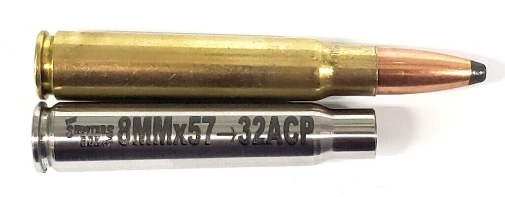 30-06 to 32ACP Rifle Adapter - Chamber Reducer - Stainless