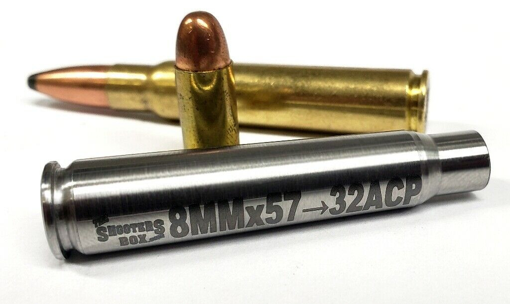 30-06 to 32ACP Rifle Adapter - Chamber Reducer - Stainless