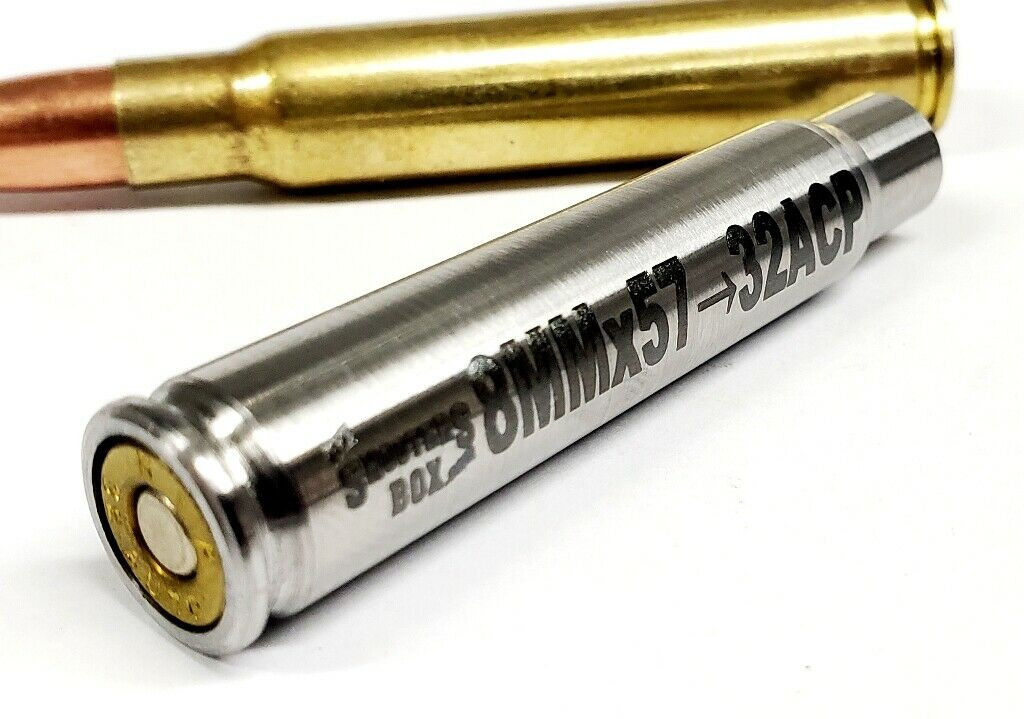 30-06 to 32ACP Rifle Adapter - Chamber Reducer - Stainless