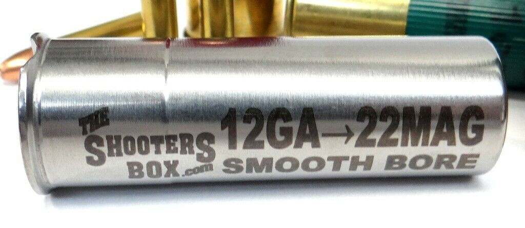 12GA to 22 Magnum Shotgun Adapter - SMOOTH BORE Chamber Reducer ...