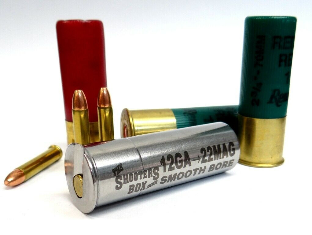 12GA to 22 Magnum Shotgun Adapter - SMOOTH BORE Chamber Reducer ...