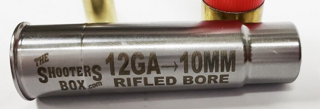 12GA to 10MM Shotgun Adapter - RIFLED BORE- Chamber Reducer - Stainless ...