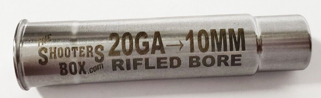 20GA to 10 MM Shotgun Adapter - RIFLED BORE - Chamber Reducer ...