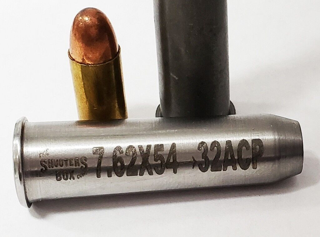7.62x54 to 32ACP Caliber Adapter -Stainless