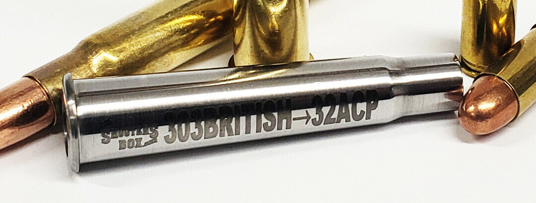 303 British to 32ACP Rifle Adapter - Chamber Reducer - Stainless